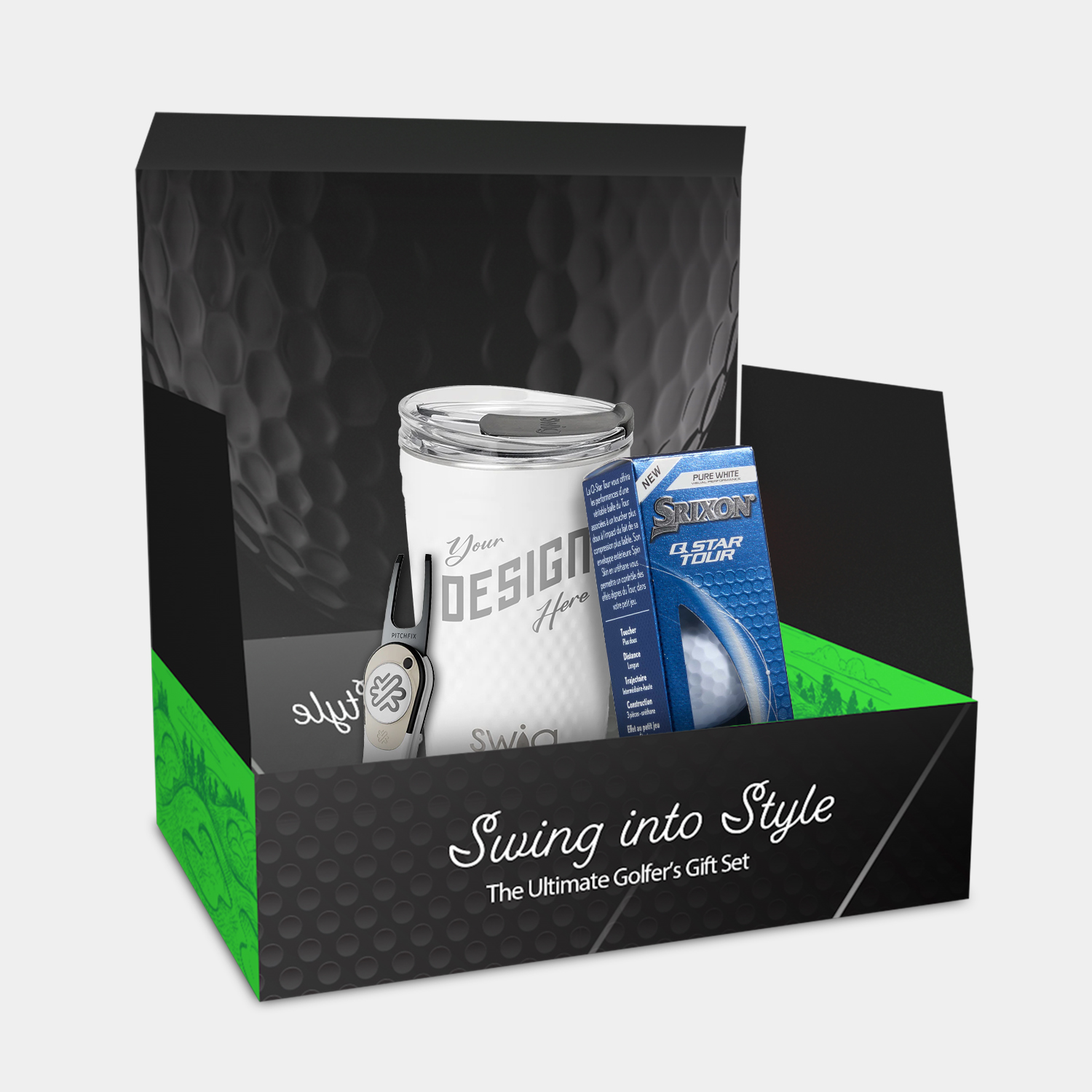 24 oz SWIG® Golf Cup SS Tumbler, Srixon® Golf Balls & Pitchfix® Icon ...